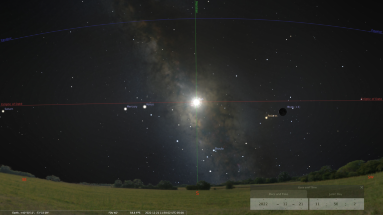 Winter Solstice 2022 and a Striking Celestial Alignment